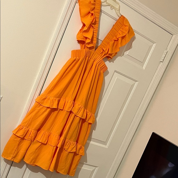 SHEIN | Dresses | Shein One Shoulder Orange Dress | Poshmark